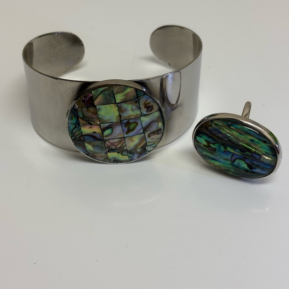 Jewelry | Silver And Abalone Shell Jewelry Set | Poshmark